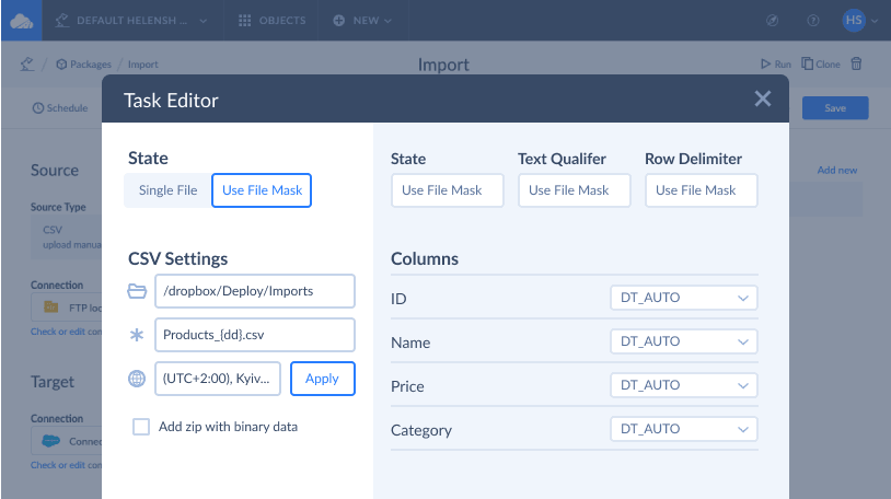 Azure Synapse Analytics CSV/Excel Import & Export Automatically - Skyvia