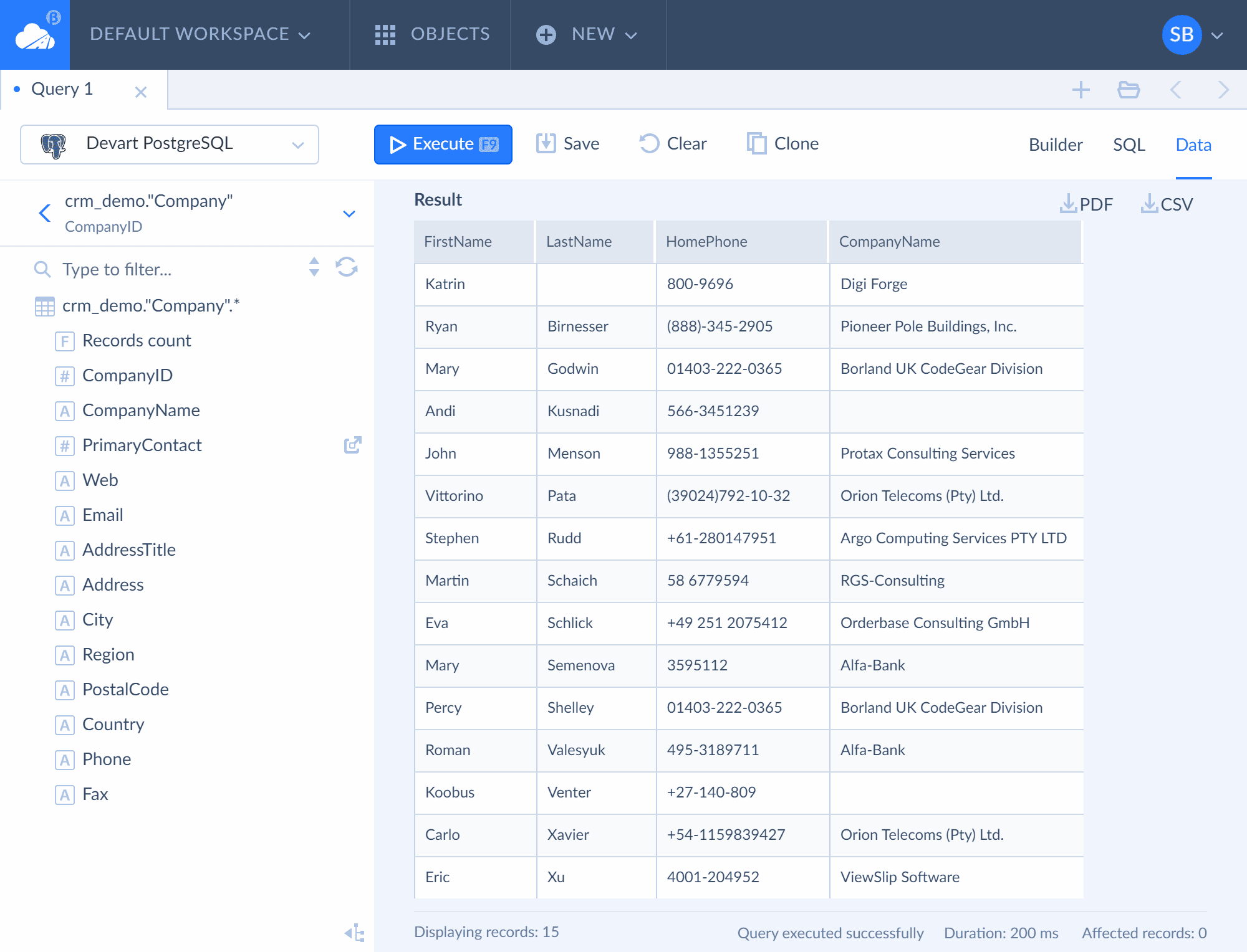Online PostgreSQL Query Builder SQL Editor